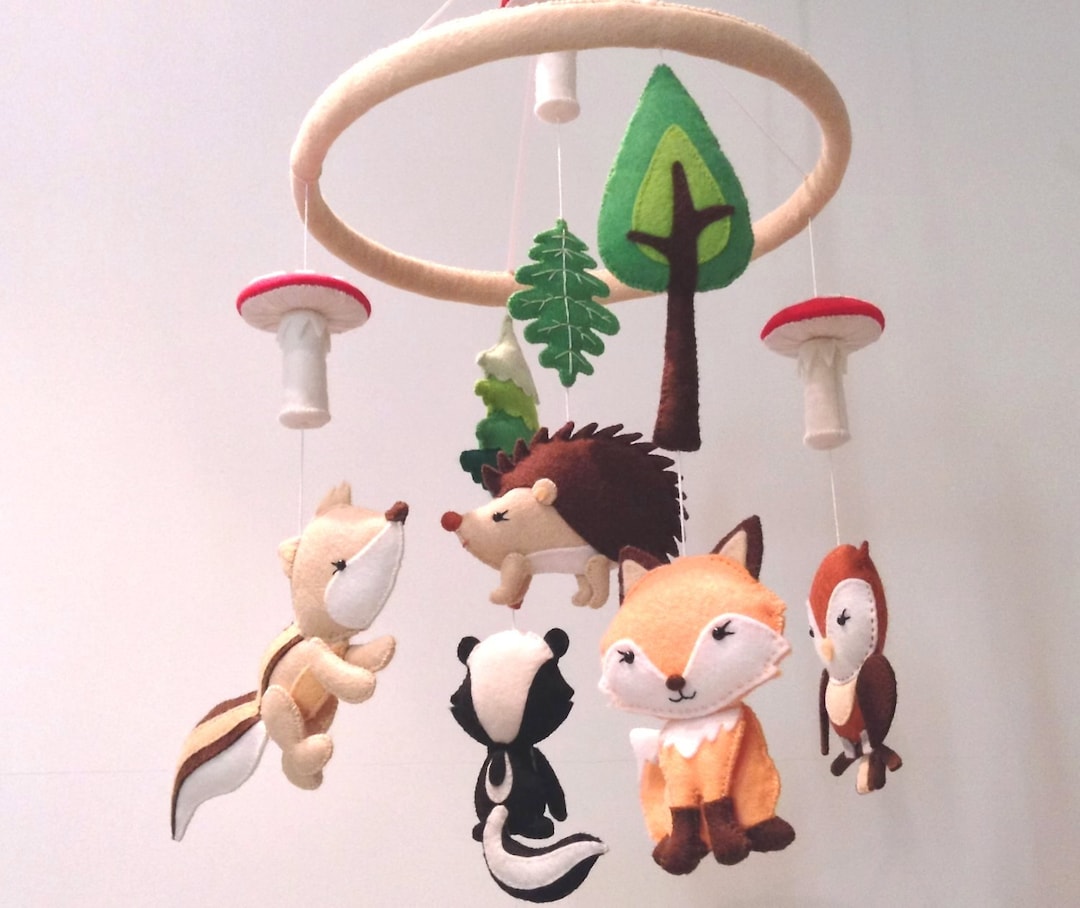 Woodland Animal Baby Mobile, Woodland Themed Nursery Mobile, Forest ...