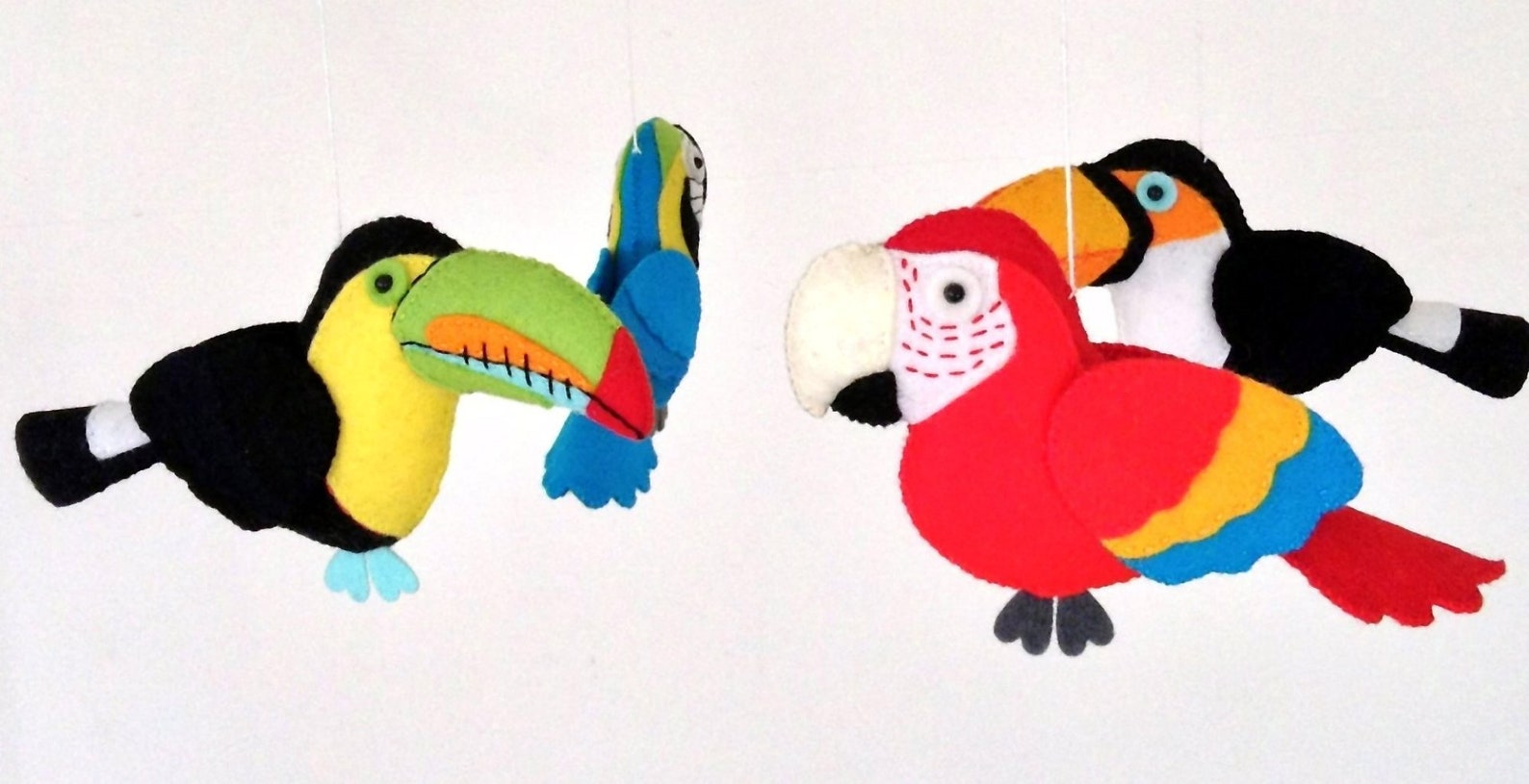 Baby Mobile Parrot Baby Mobile Toucan Crib Mobile Tropical - Etsy