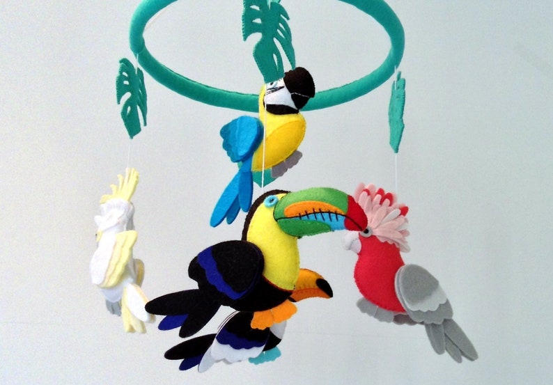 Baby Mobile Parrot Baby Mobile Toucan Crib Mobile Tropical | Etsy