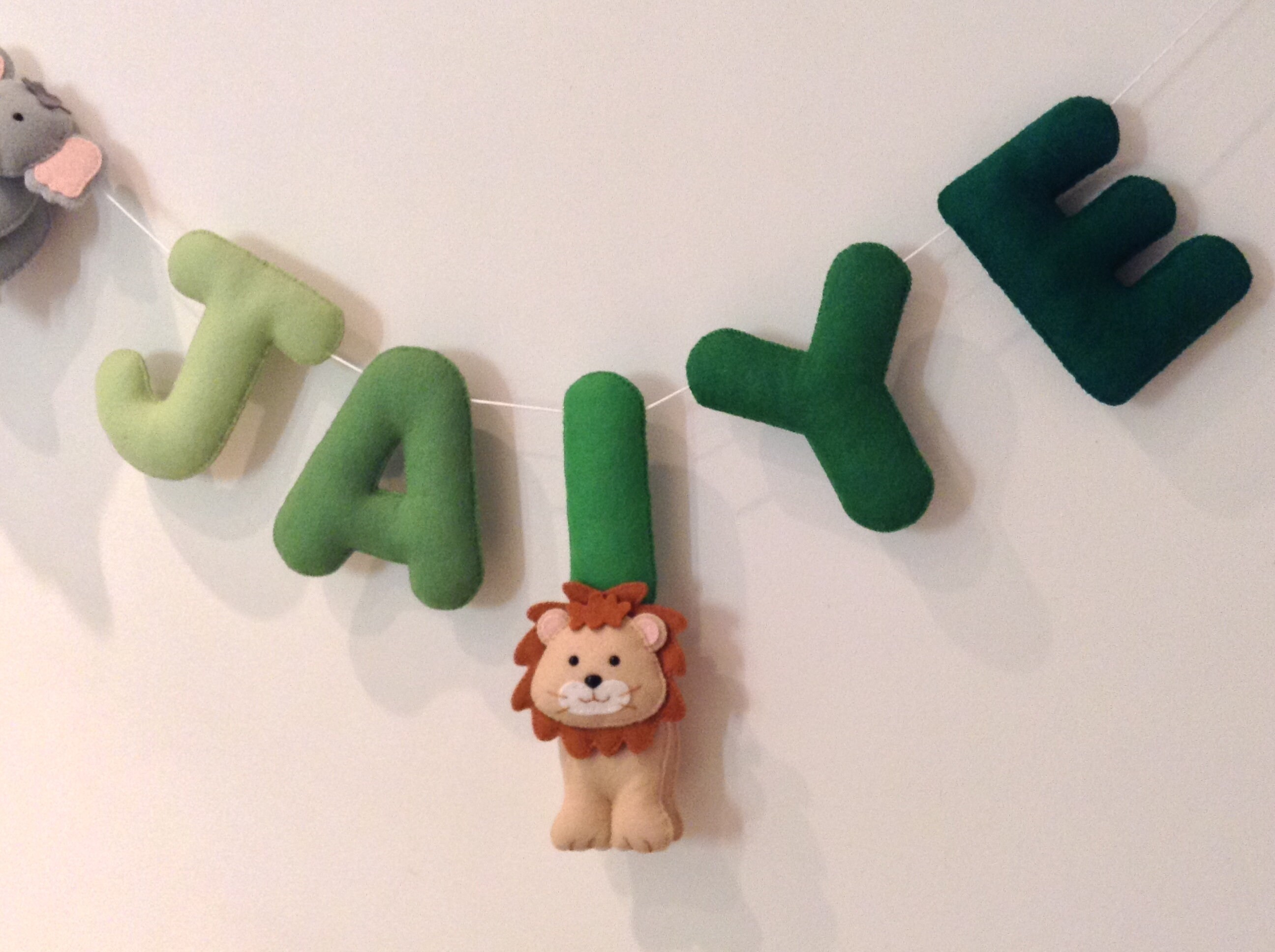 Safari Name Banner Jungle Name Garland Personalised Name - Etsy UK