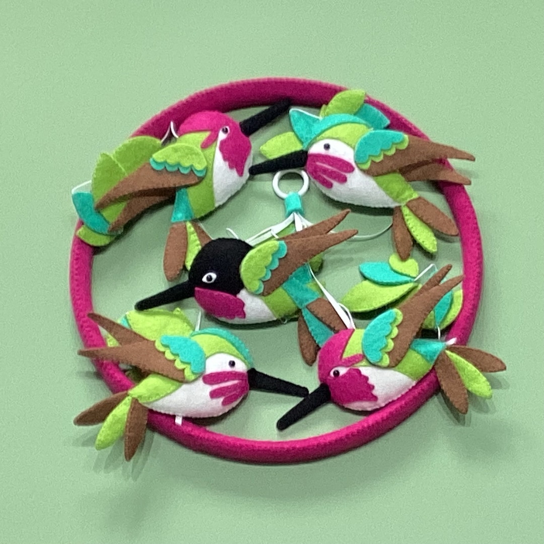 Nursery Baby Mobile, Hummingbird Baby Mobile, Bright Pink Baby Crib ...