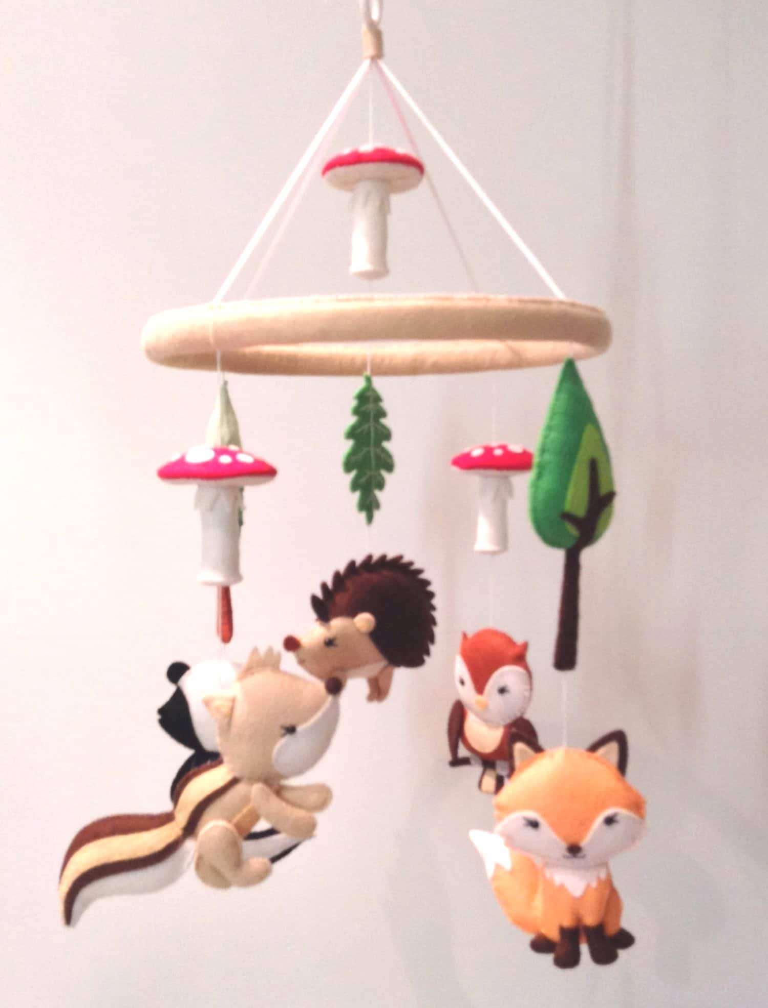 Woodland Animal Baby Mobile Woodland Themed Nursery Mobile | Etsy
