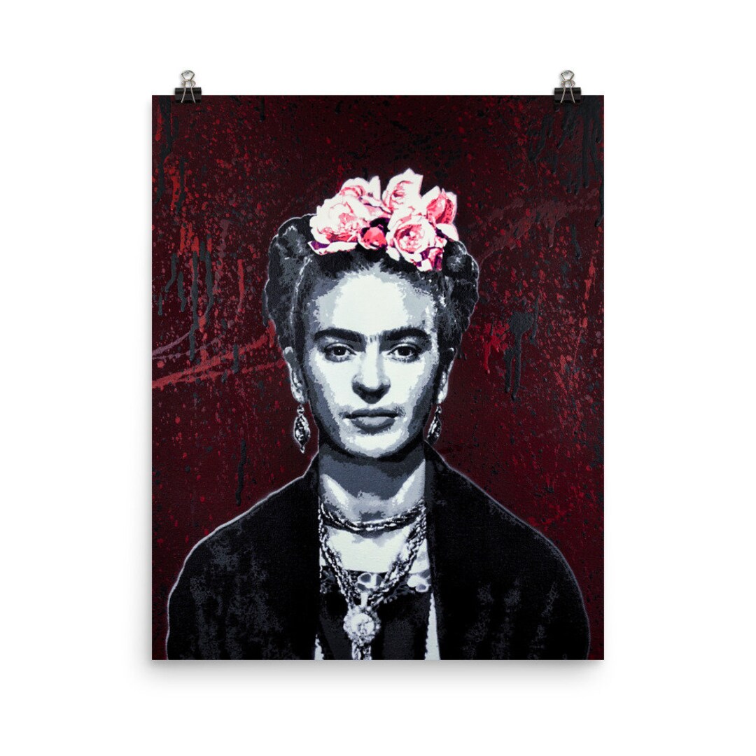 Frida Kahlo Matte Print | Stencil Spray Painting - Etsy