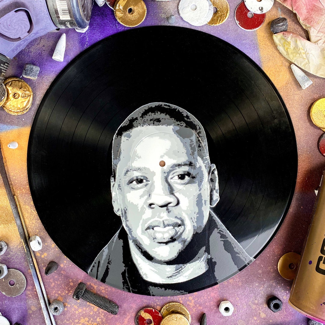 Jay-z on Vinyl Record Stencil Art Spray Painting - Etsy