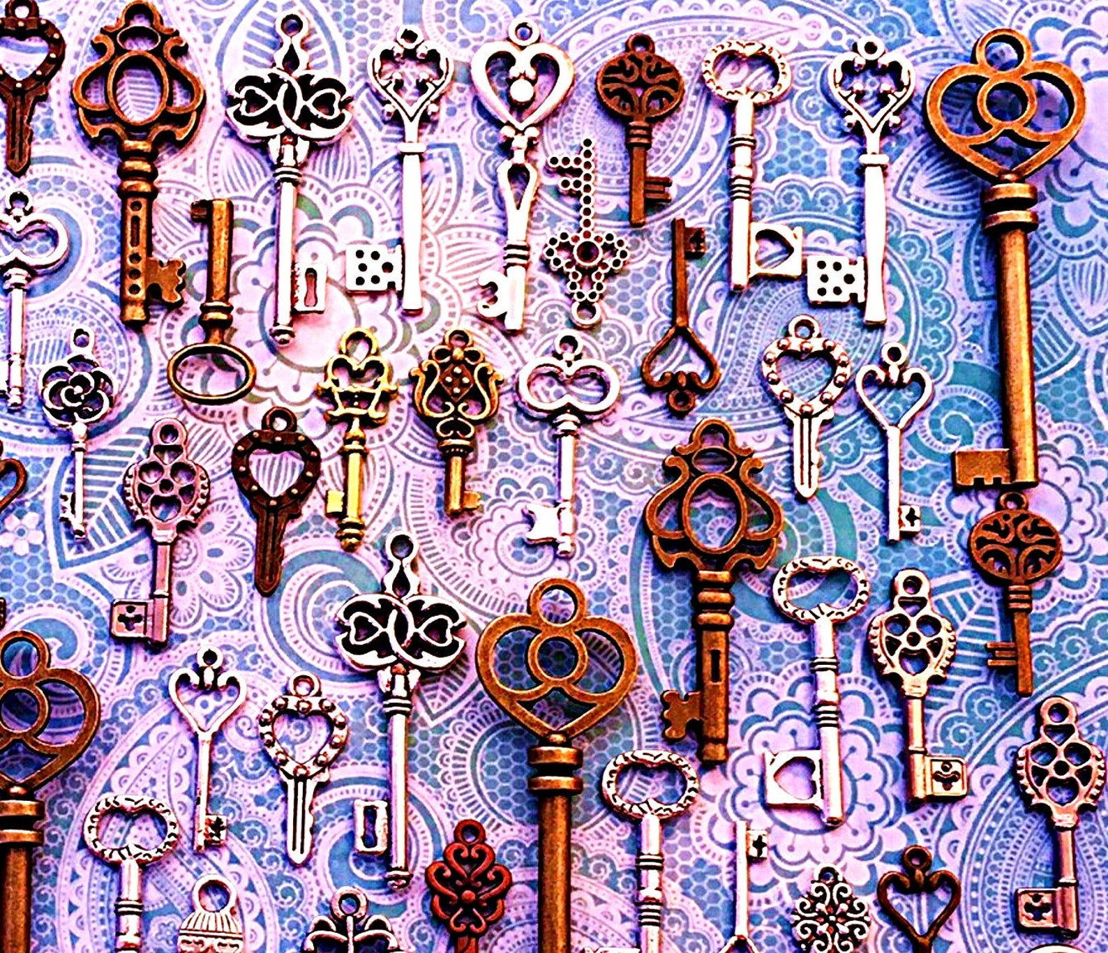 Replica Keys Valentines Love Fancy Medley Novelty Necklace - Etsy