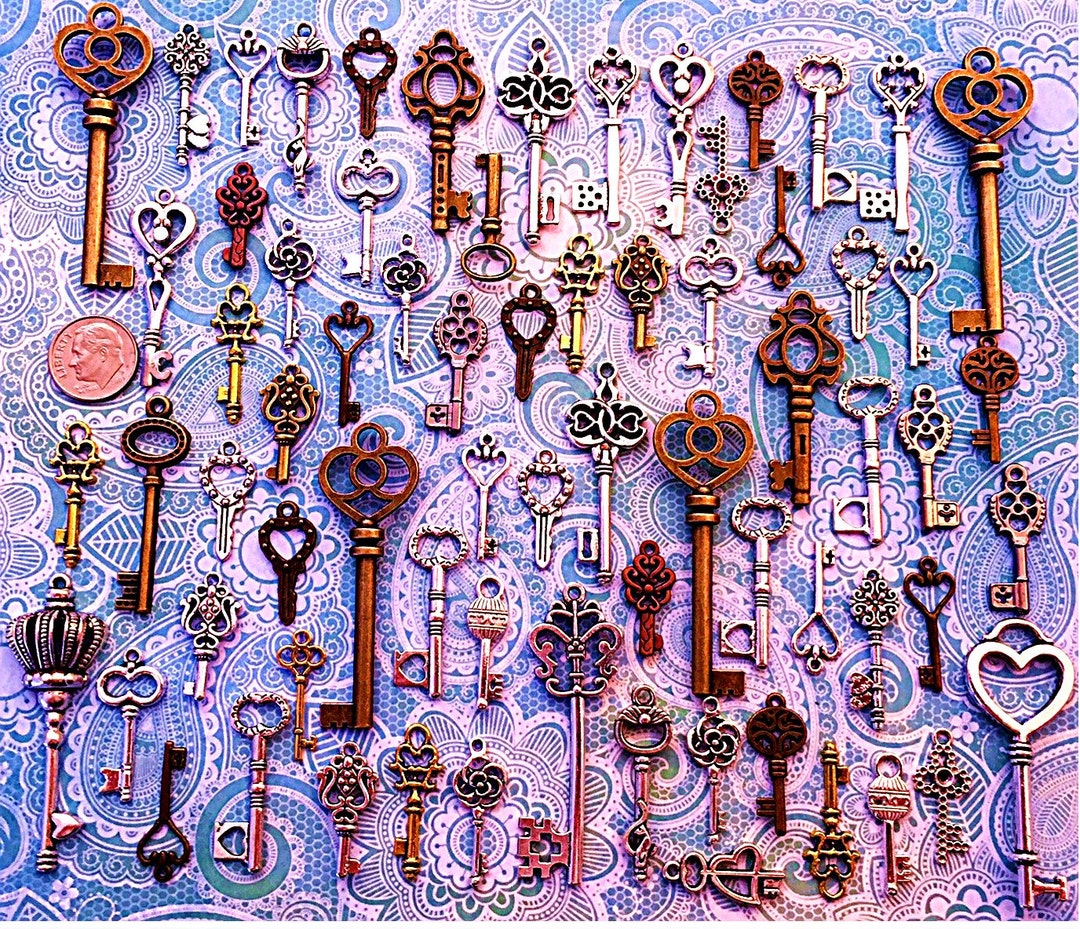 Reproduction Skeleton Keys to Code Charms Jewelry Steampunk - Etsy