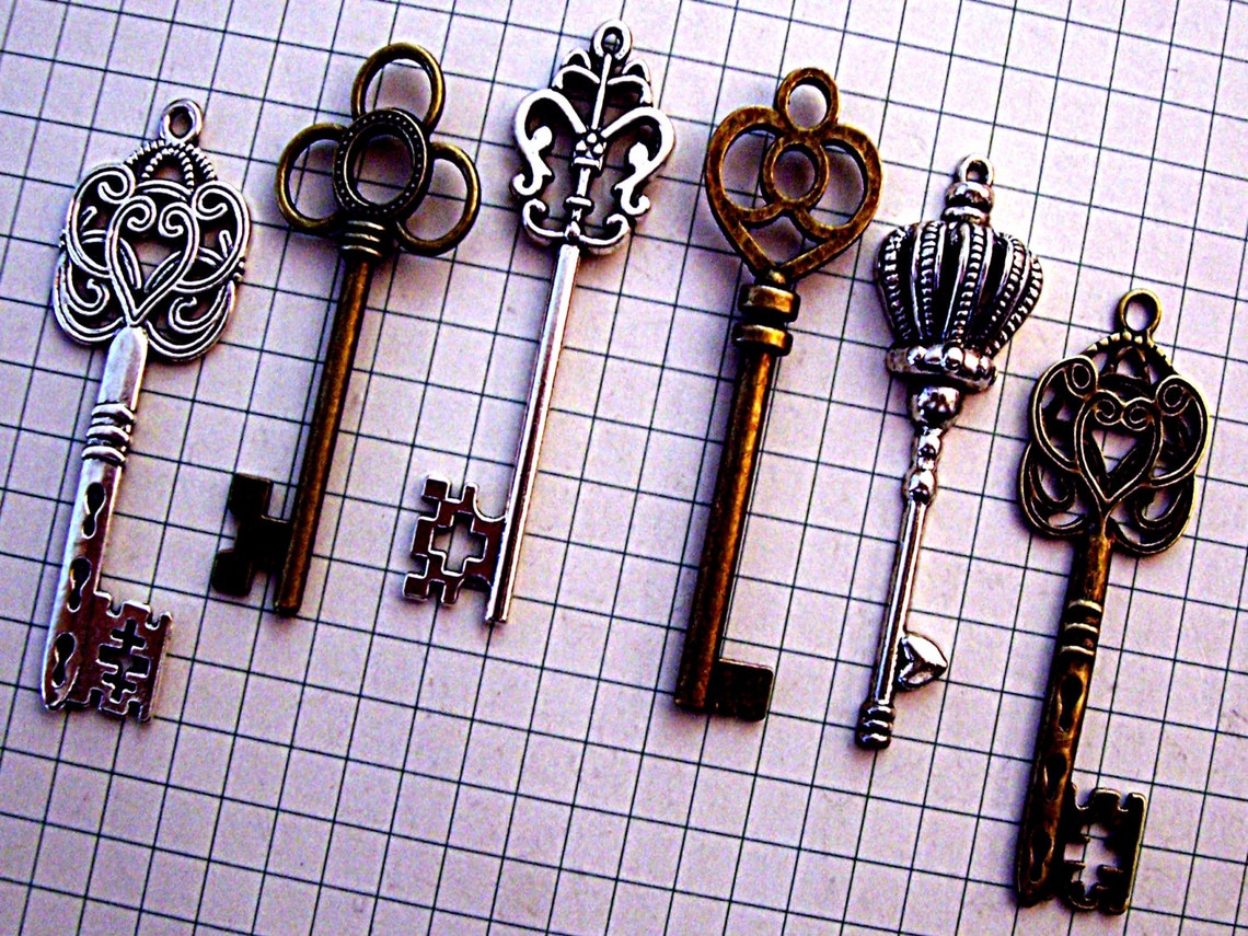 Fancy Big New Steampunk Replica Skeleton Keys Large Medium All | Etsy