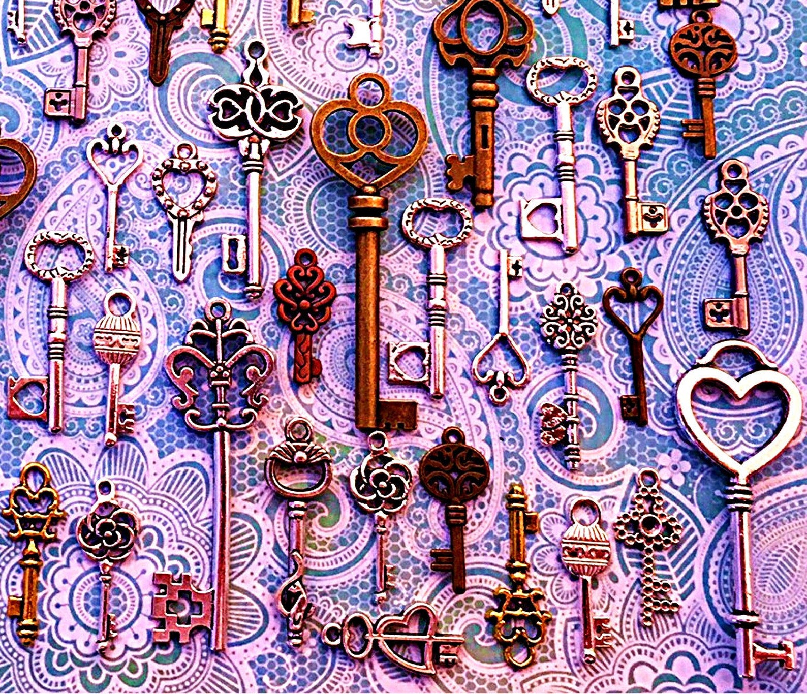 Replica Keys Valentines Love Fancy Medley Novelty Necklace - Etsy