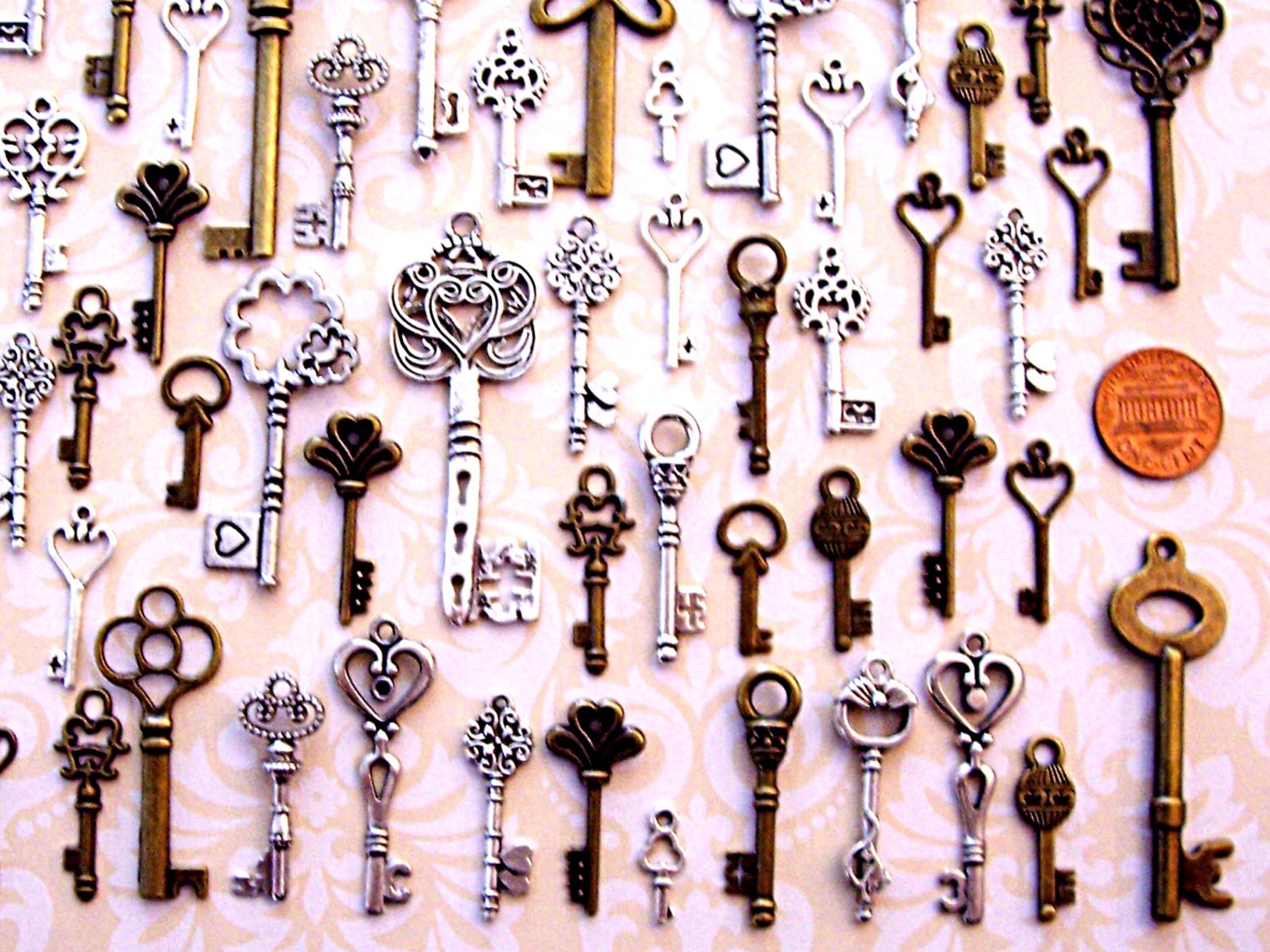 Bulk Replica Skeleton Keys Rare Vintage Antique Replica Charms | Etsy