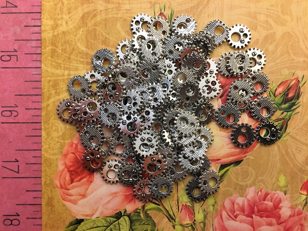 COPPER Steampunk Gears Cogs Buttons Wheels Watch Parts Altered Art Time ...