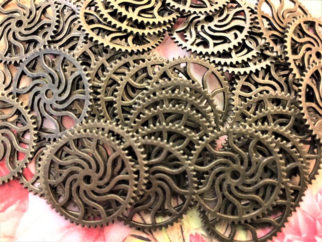 Twisted 1 Gears Watch Steampunk Spiral Spoke Cogs Cogwheel Wheels Watch ...