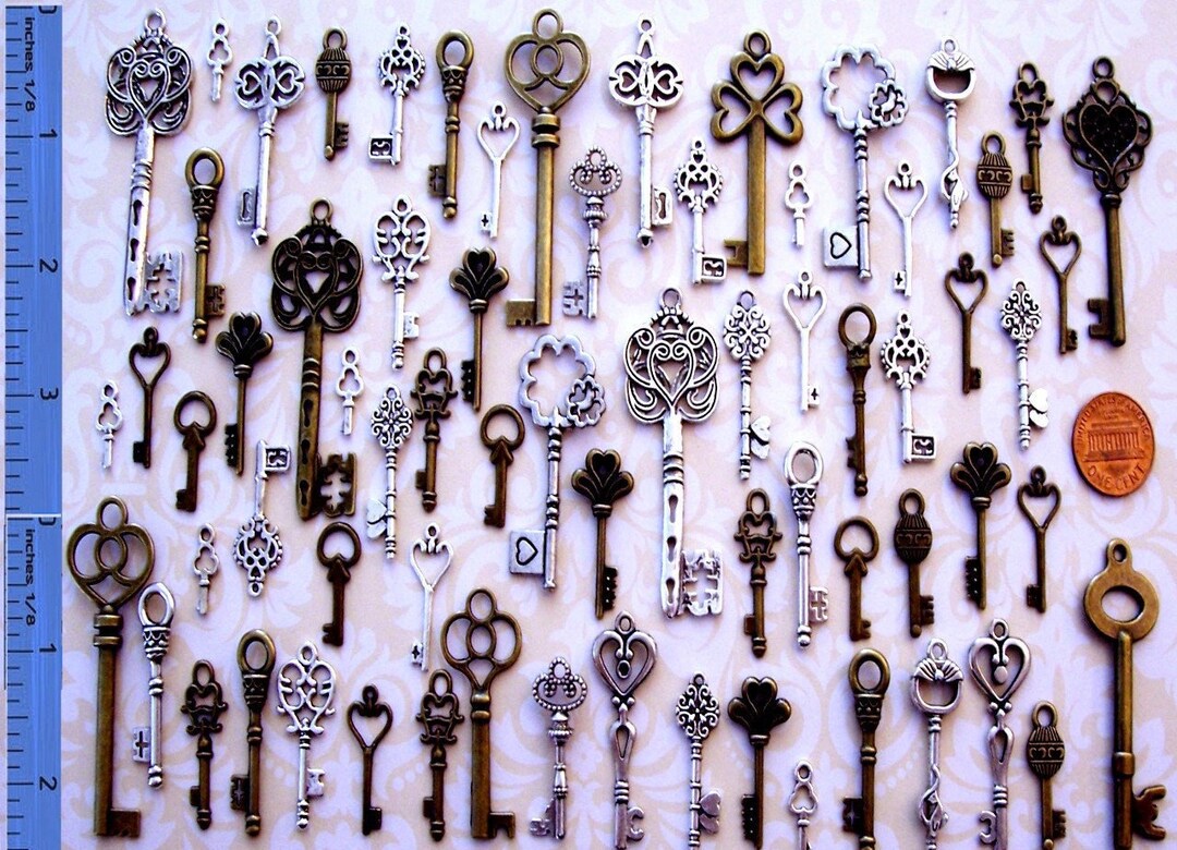 Assorted Replica Keys Skeleton Vintage Antique Look Charms Jewelry ...