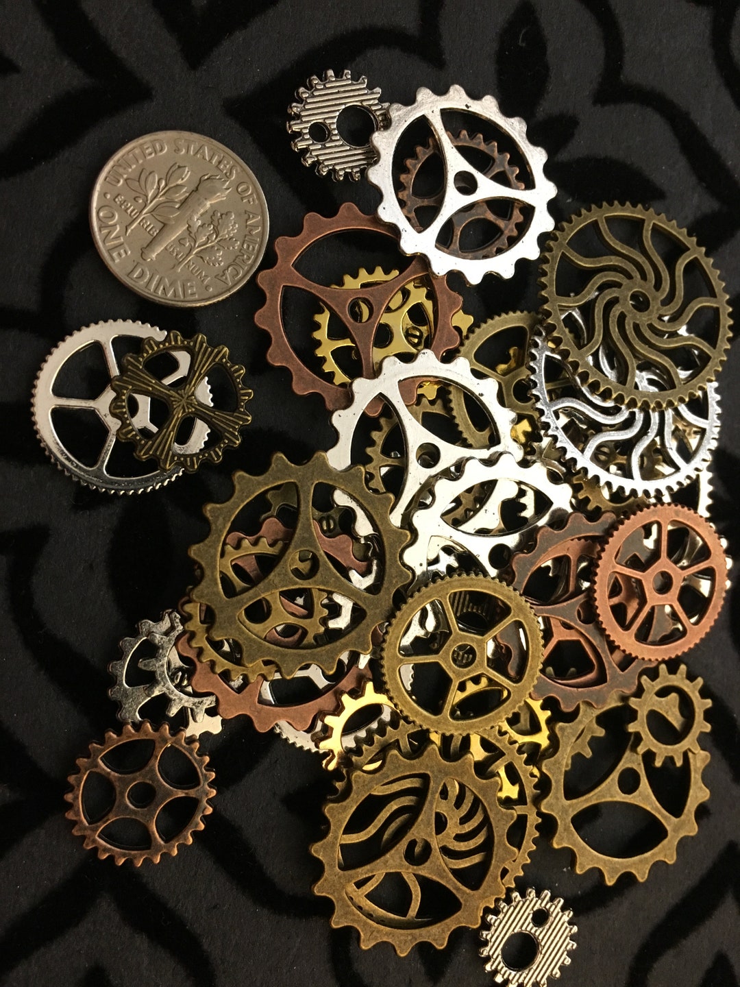 40 Steampunk Cogs Gears Sprocket Wheels Pinion Spur Clockwork Dial ...