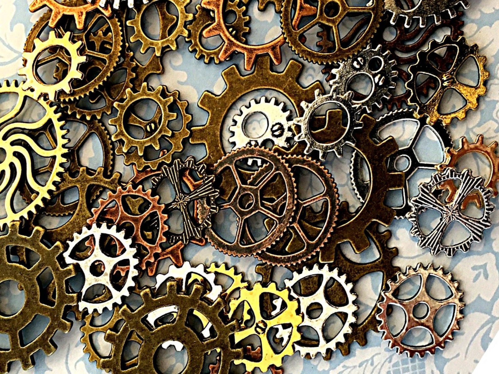 Steampunk Gears Sprocket Wheels Grandfather Clockwork Dial Cogs Buttons ...
