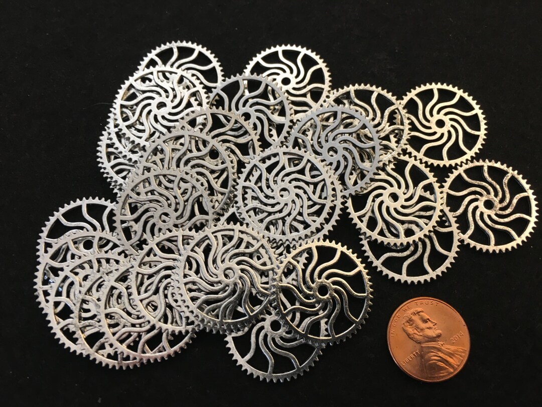 New Big Large Twisted Steampunk Gears Sprocket Cogs Buttons Wheels ...