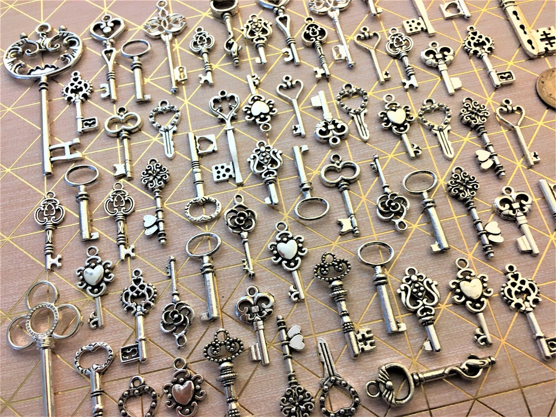 Replica Silver Brass & Gold Vintage Antique Gothic Keys Craft - Etsy
