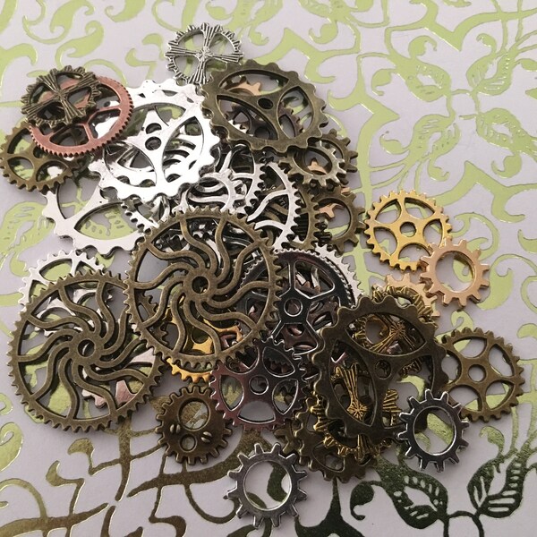Steampunk Clock Face and Gear Ornaments - Etsy