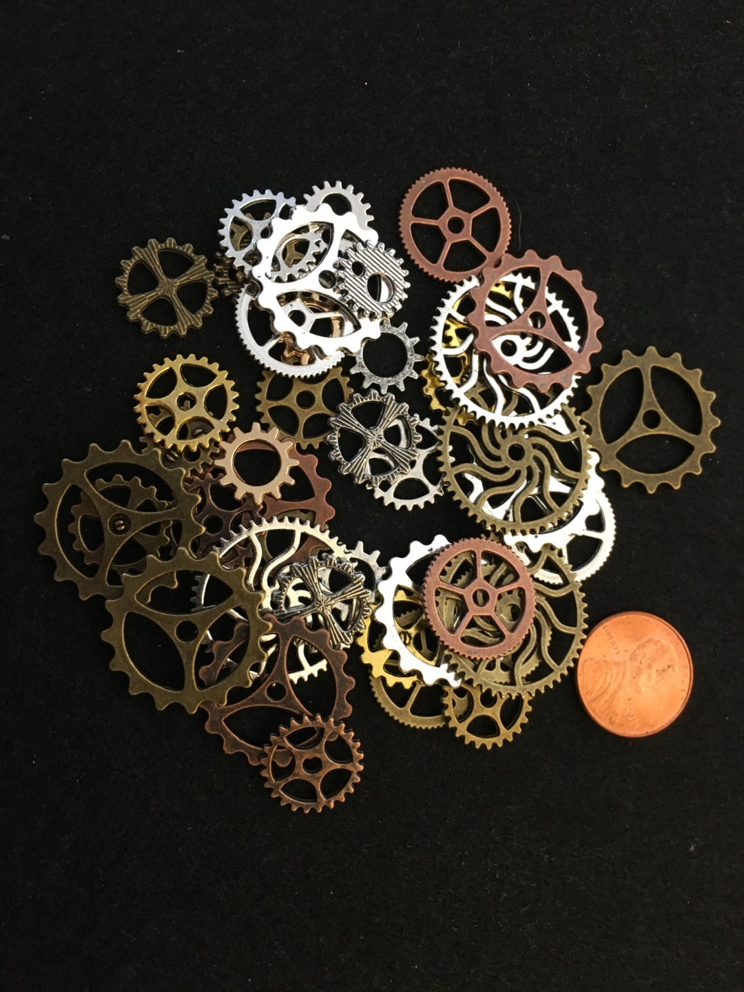 Replica Steampunk Flywheel Cogwheel Gears Cog Buttons Watch Clock Parts ...