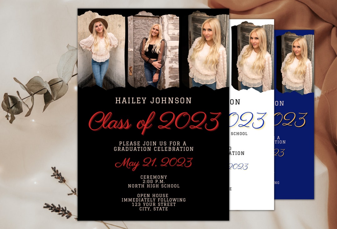 Class of 2023 Graduation Invitation, Ceremony Celebration Open House ...