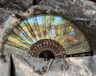 Fan Reproduction of 18th Century Hand Fan the Moral Compass Traditional ...