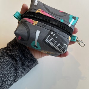 Mini Boxy Pouch Musical Instruments, Handmade Small Zipper Pouch, Mini ...