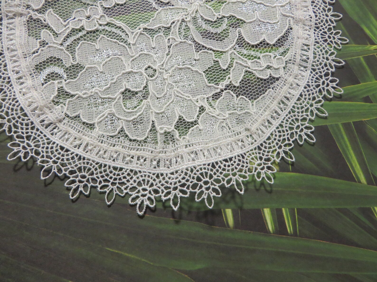 Handmade Cream Lace Doily Head Cover With Delicate Trim Accent Veil ...