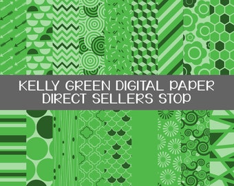 Digital Paper Bright Green Background Clip Art | Etsy