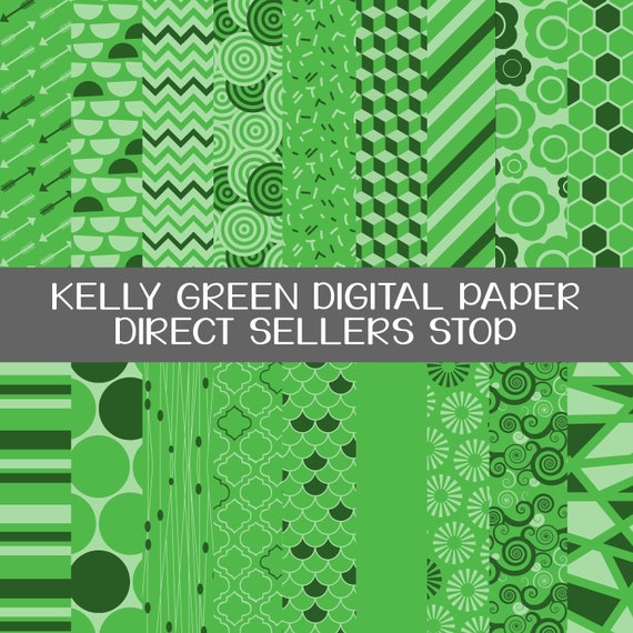 Digital Paper Kelly Green Background Clip Art | Etsy