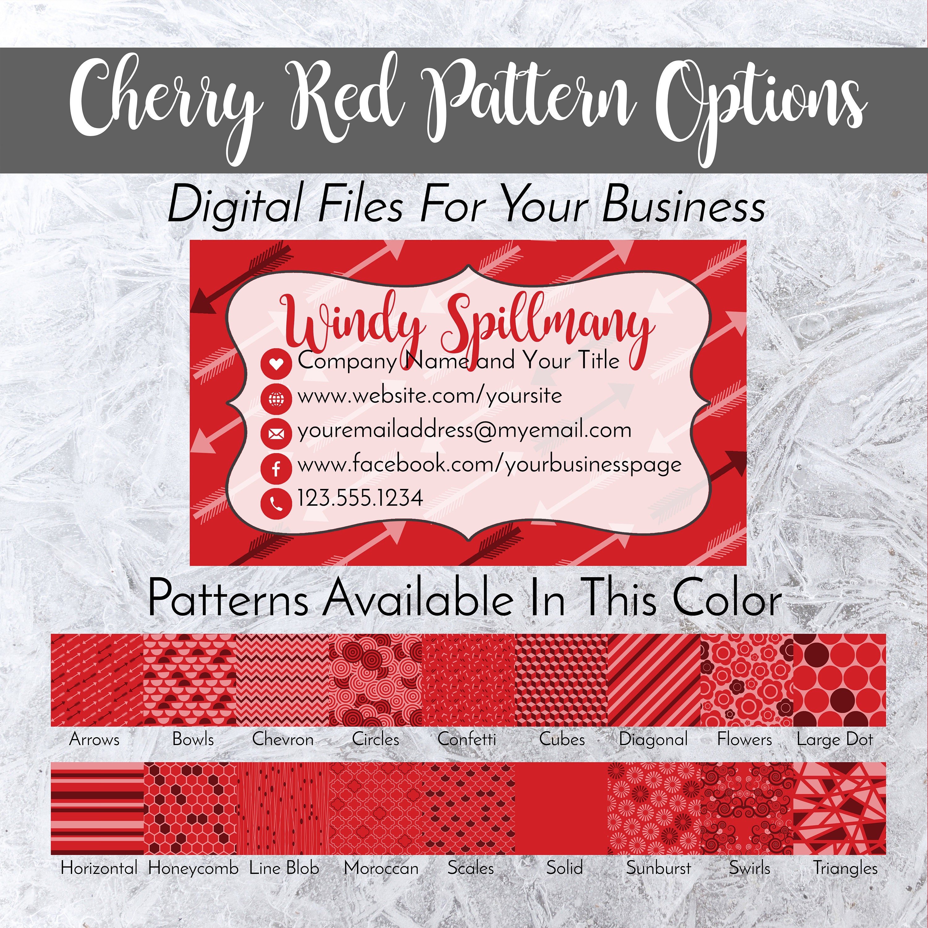 Live Number Sales in Cherry Red Pattern Choice digital | Etsy