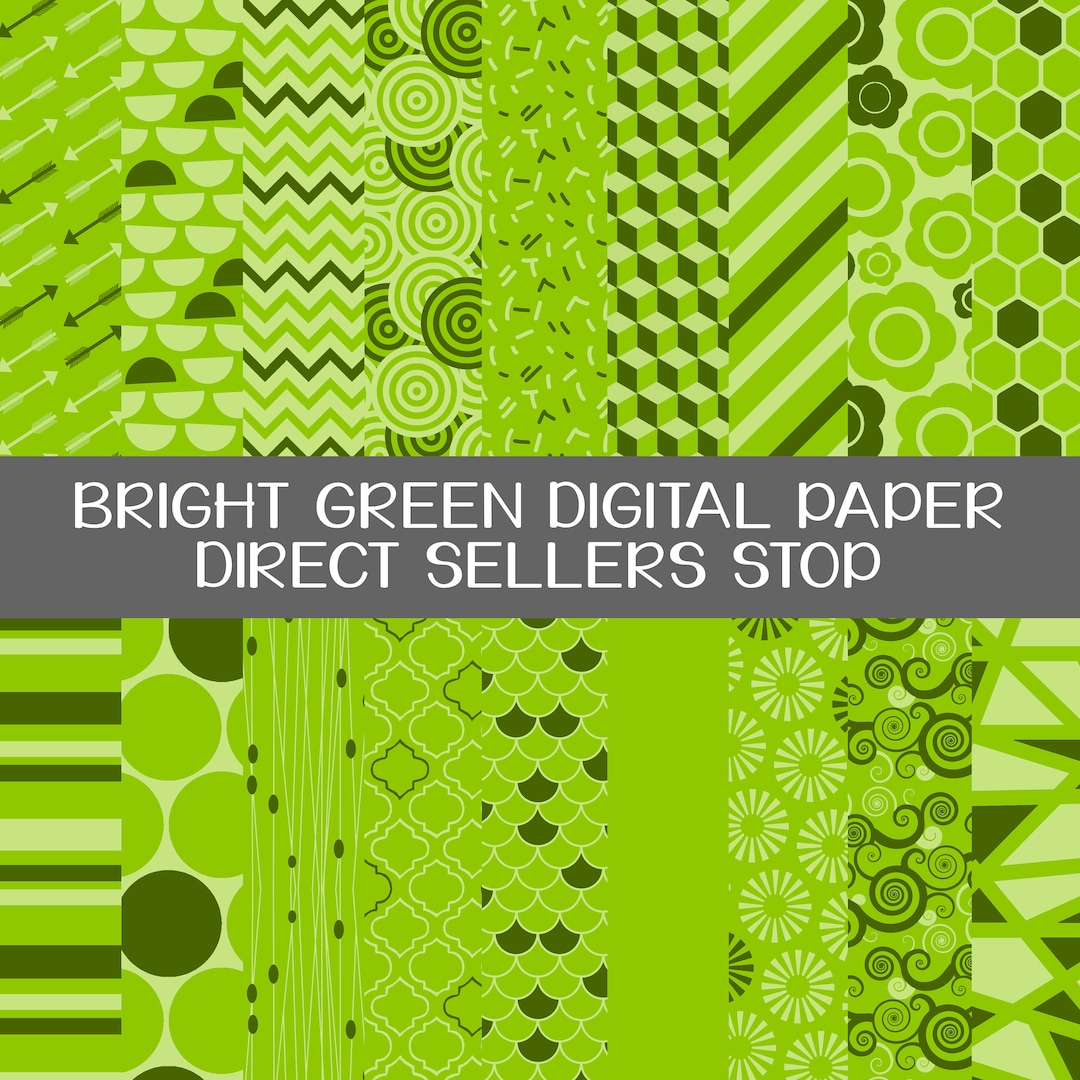 Digital Paper Bright Green Background Clip Art - Etsy