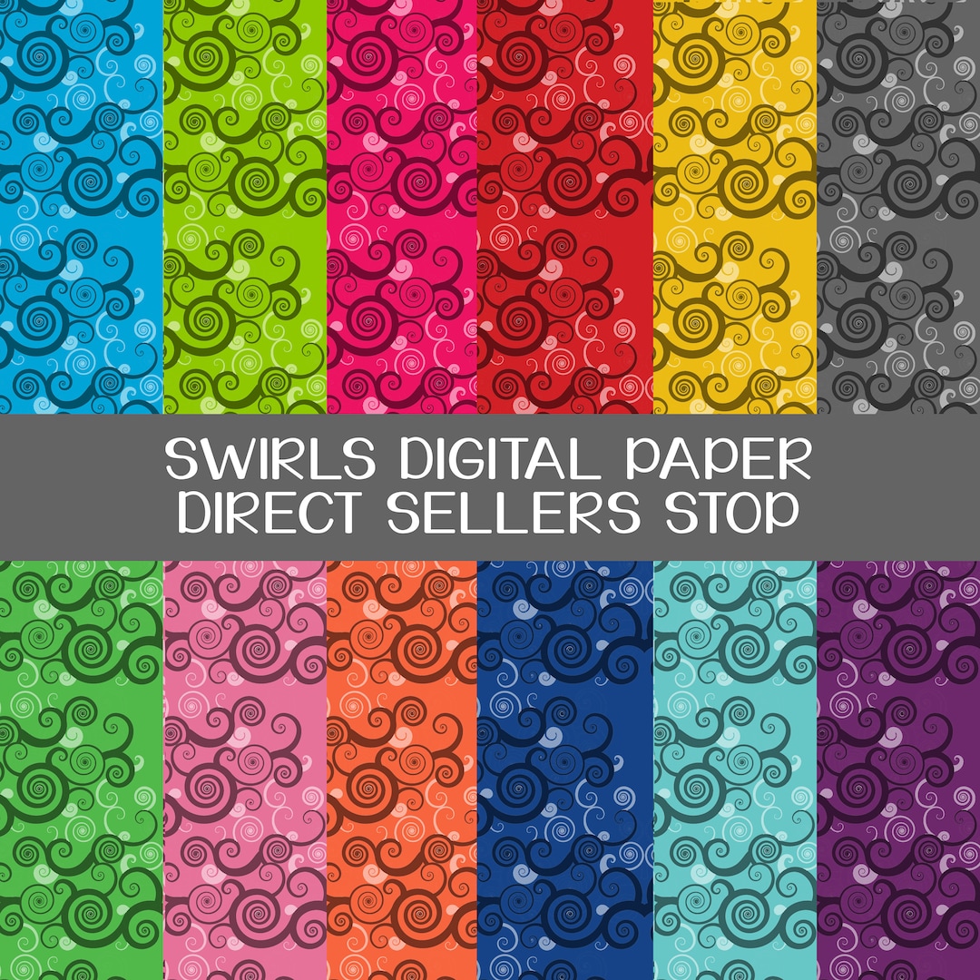 Digital Paper Swirls Background Clip Art - Etsy