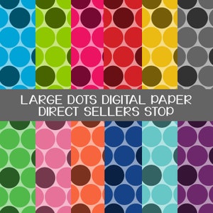 Digital Paper Large Dots Background Clip Art - Etsy