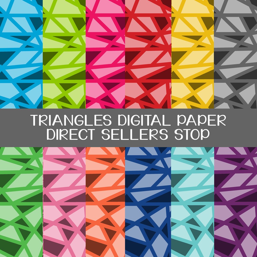 Digital Paper Triangle and Geographic Shapes Background Clip Art - Etsy