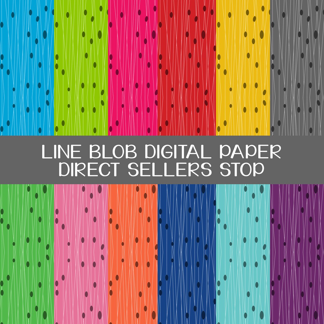 Digital Paper Line Blob Background Clip Art - Etsy