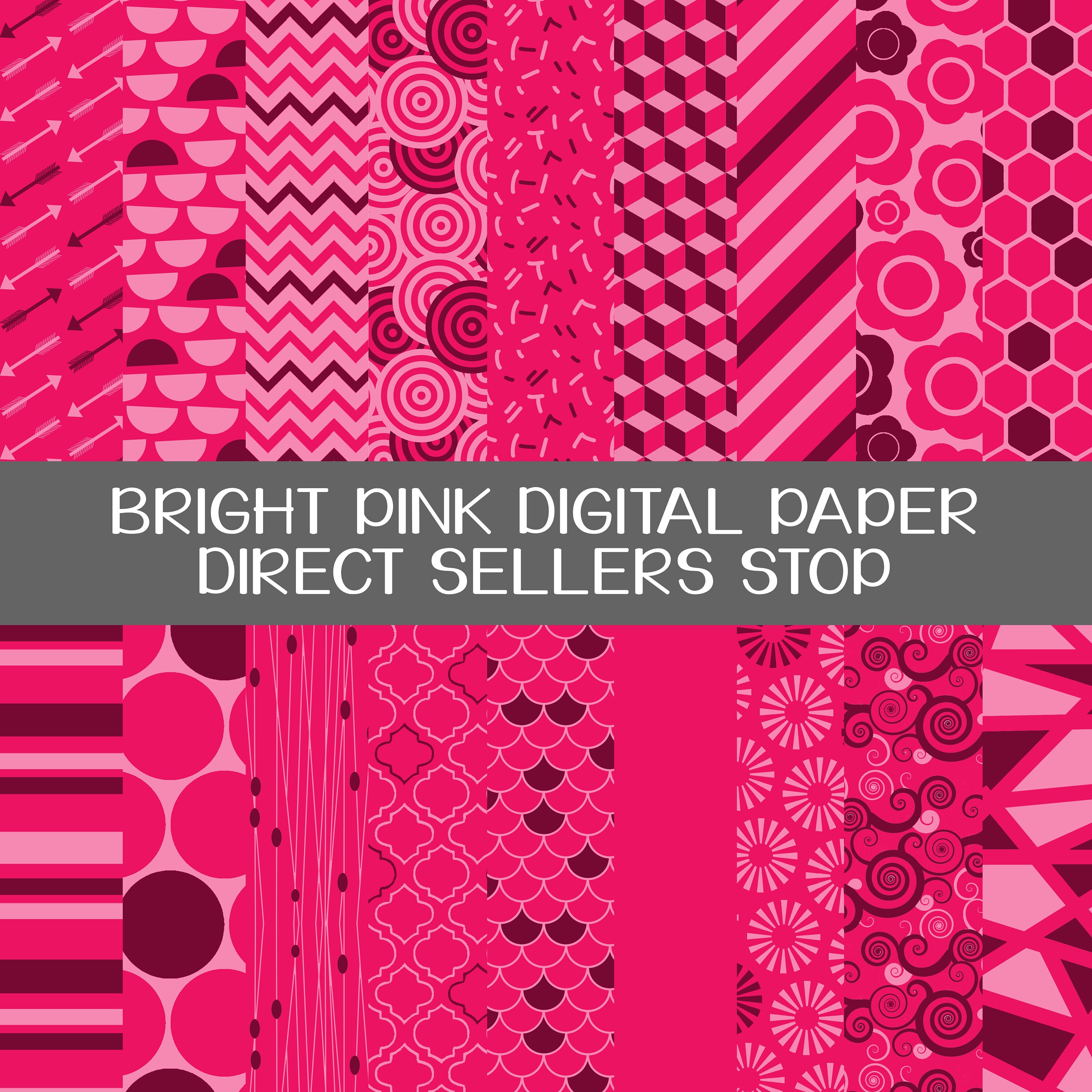 Digital Paper Bright Pink Background Clip Art - Etsy