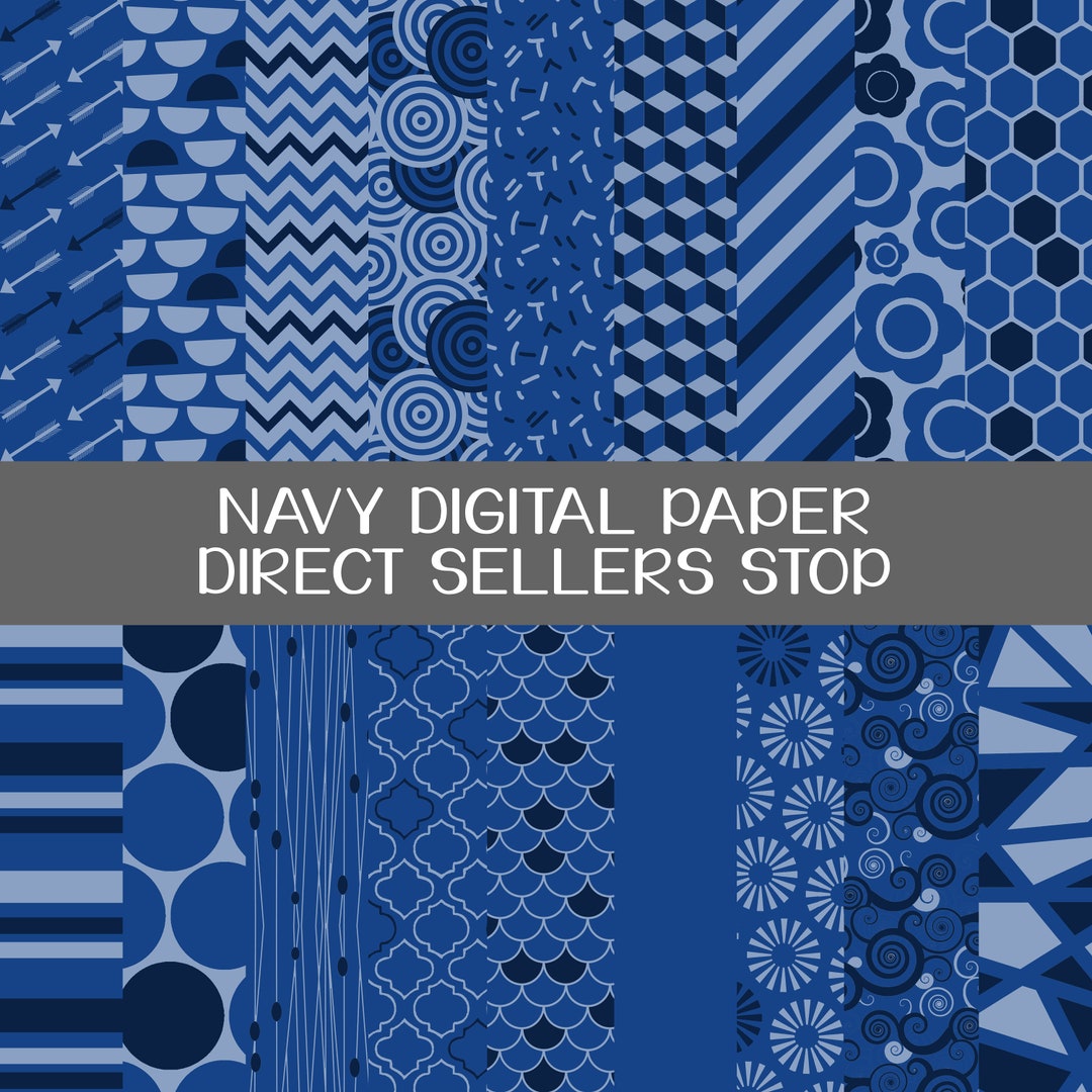 Digital Paper Navy Background Clip Art - Etsy
