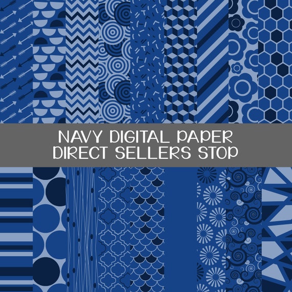 Digital Paper Navy Background Clip Art | Etsy