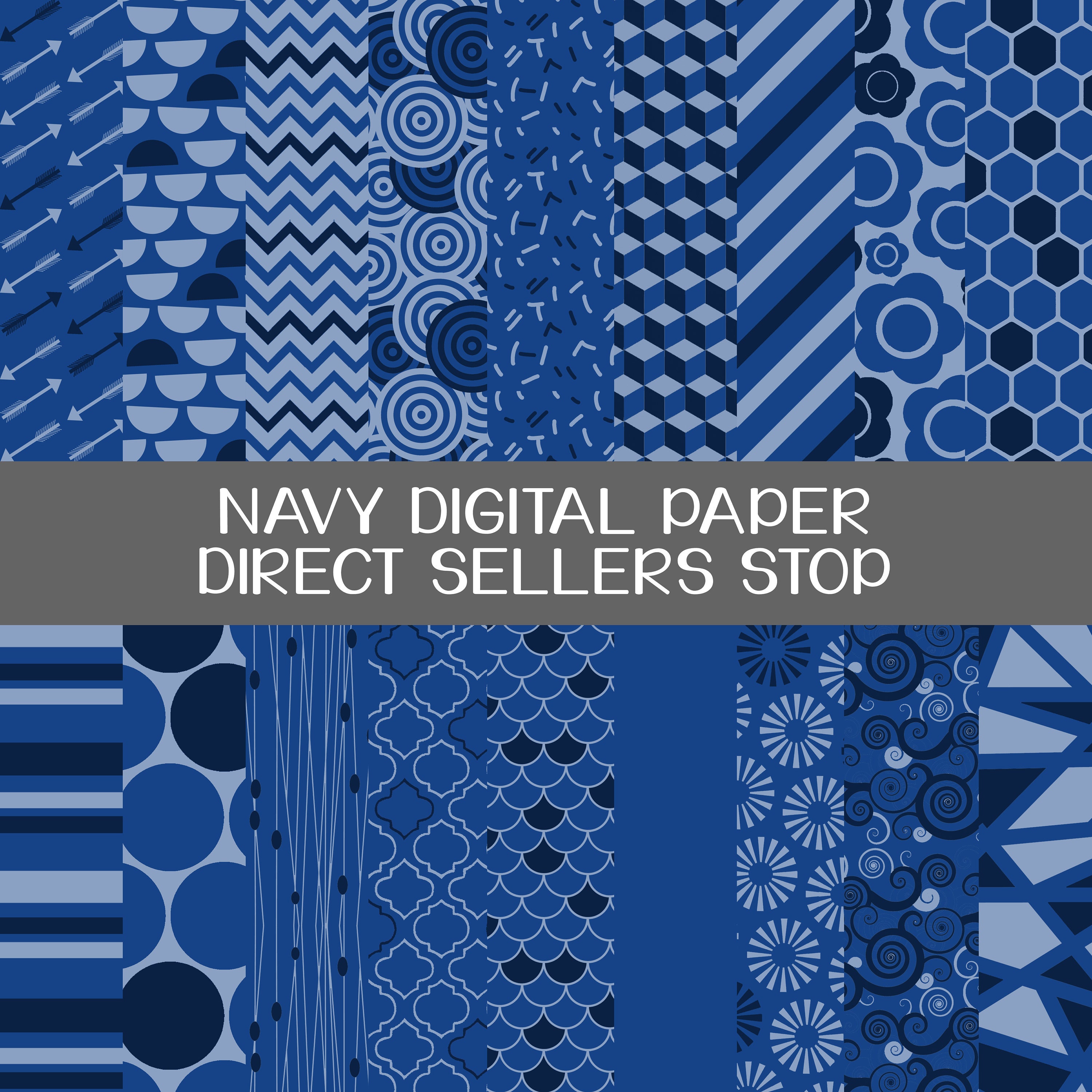 Digital Paper Navy Background Clip Art - Etsy