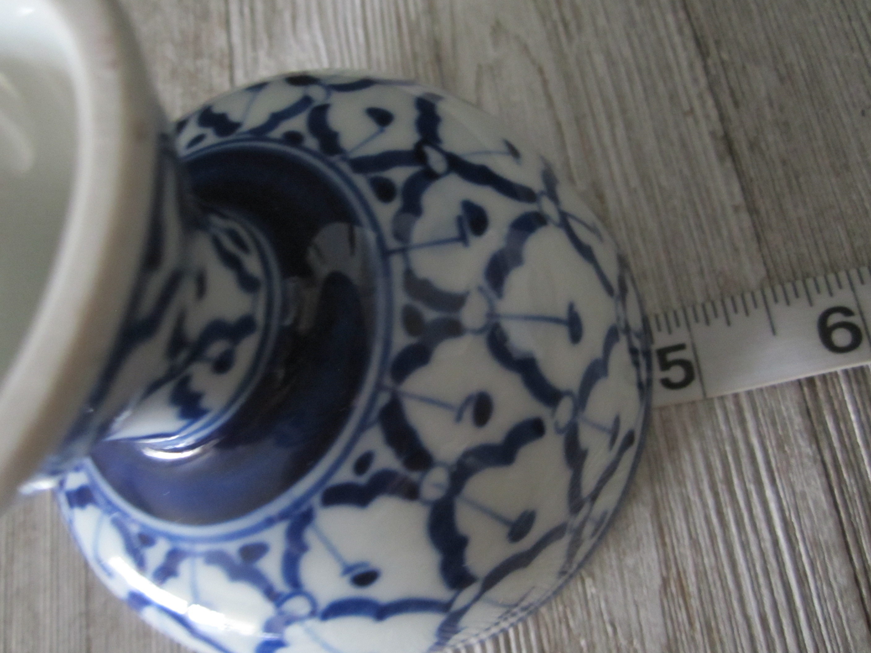 White Ceramic Bowl With Delft Blue Print - Etsy