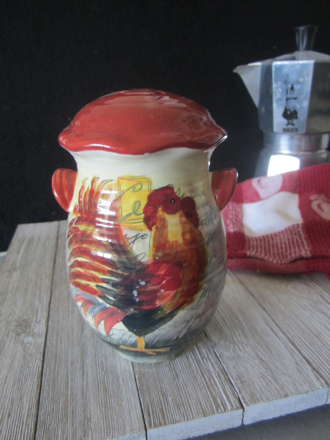 Vintage Oversized Rooster Theme "susan Winget" Ceramic Cheese Shaker - Etsy