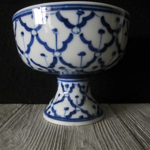White Ceramic Bowl With Delft Blue Print - Etsy