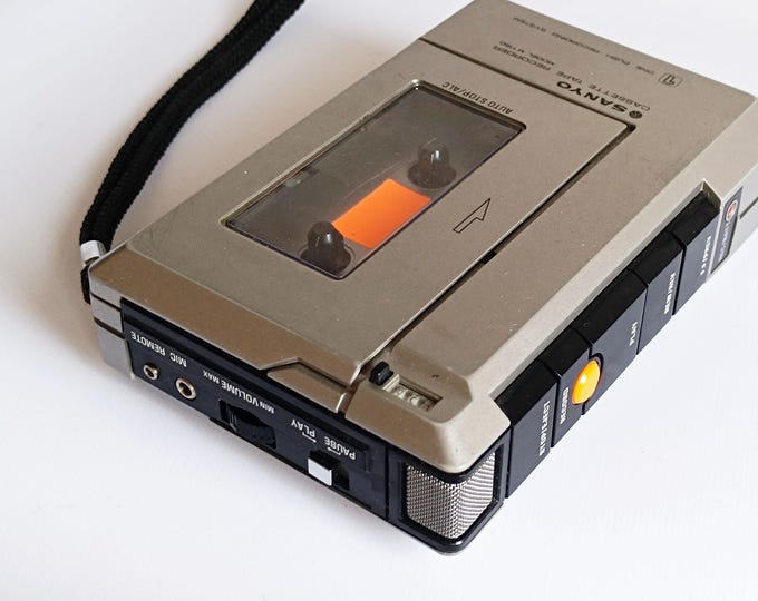Oldschool Cassette Recorder, Cassette Player, Dictaphone - Sanyo ...