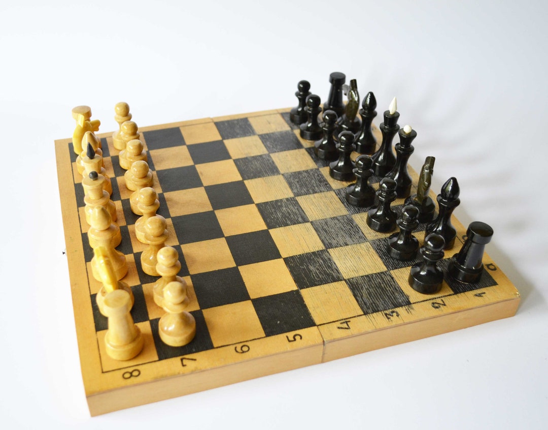 Vintage Chess Set Soviet Chess Set Old Cheap Chess Set - Etsy