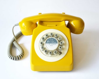 Yellow Telephone - Etsy