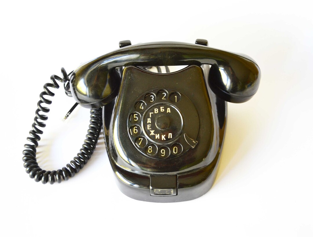 Vintage Home Telephone Tesla, 1960s Rotary Dial Phone, Landline ...