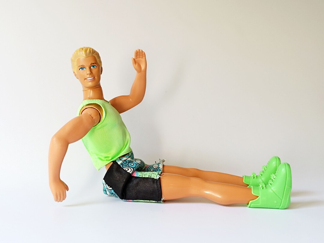 1991 Oldschool Ken Doll, Barbie 1990s - Rollerblade Ken Doll, Vintage ...