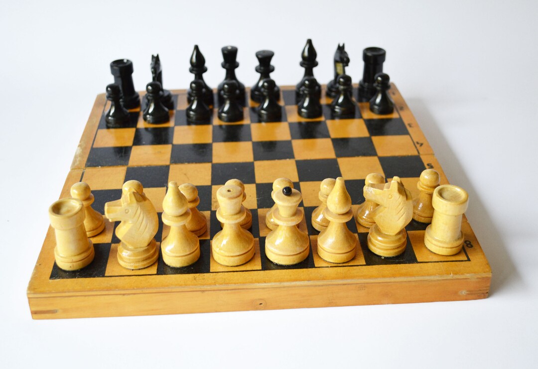 Vintage Chess Set, Soviet Chess Set, Old Cheap Chess Set, Retro Chess ...