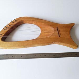 Handmade Wooden Lyre, Primitive Harp, 7-string Ancient Style Instrument ...