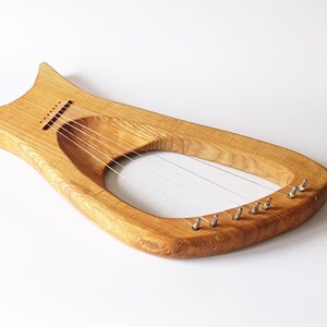 Handmade Wooden Lyre, Primitive Harp, 7-string Ancient Style Instrument ...