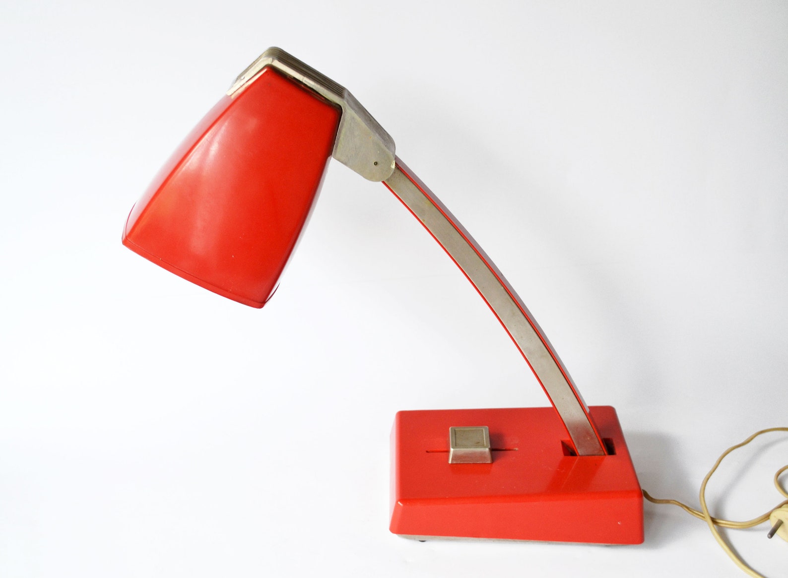 Retro Red Desk Lamp 1970s Vintage Adjustable Office Lamp - Etsy
